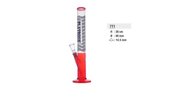 Playbong Bullet Glasbong | Zylindrische Form, Rot Farbe | H: 36cm ...