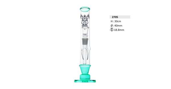 Glasbong mit Eis | H: 30cm Schliff: 18,8mm Ø: 40mm