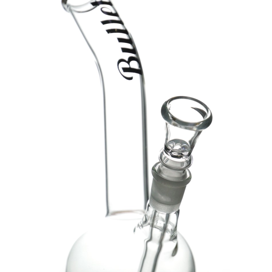 Bullet Glass Bong mit gebogenem Mundstück | H: 18cm Sockel: 14,5mm Ø: 24mm