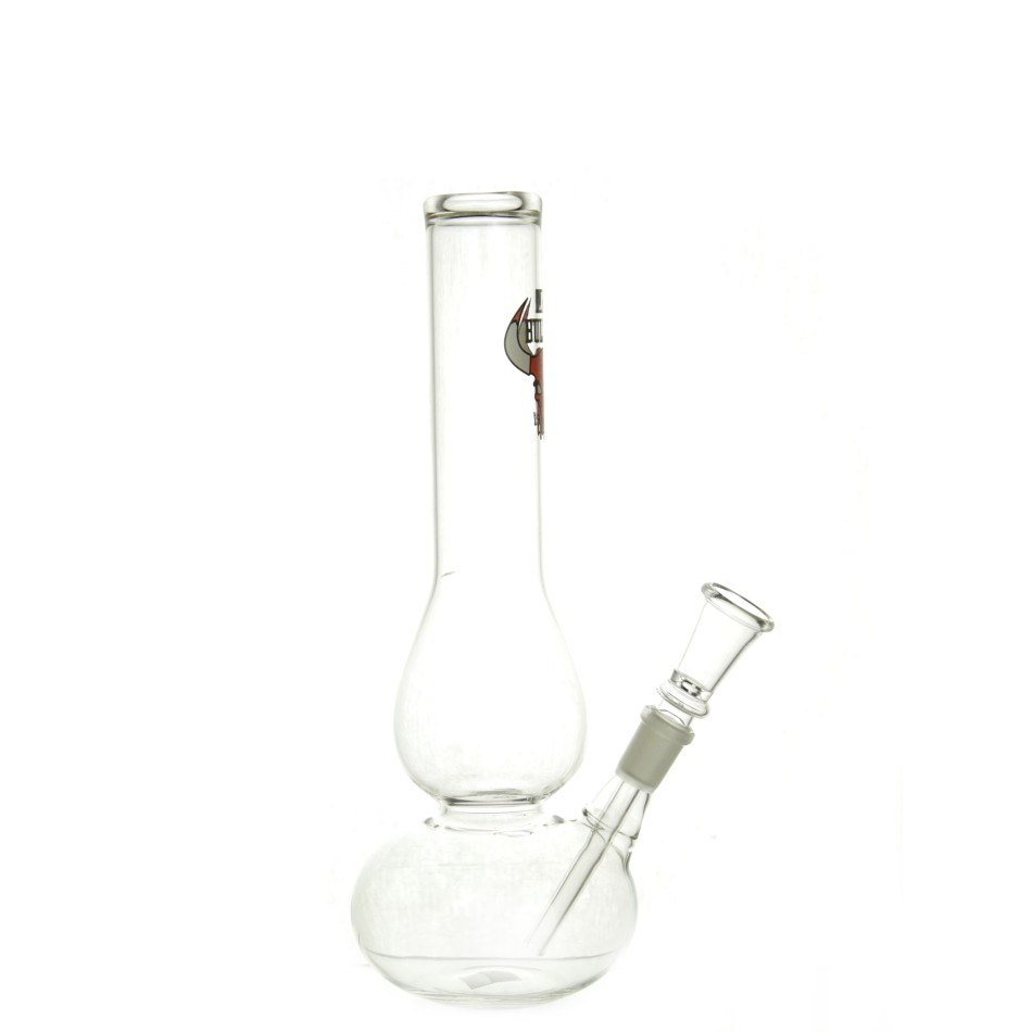 Mr.Bullet Glass Bong gebogene Kugel mit Mundstück | H: 28cm Ø: 40mm ...