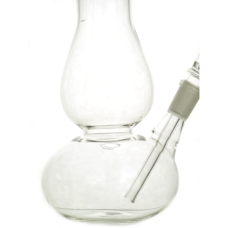 Mr.Bullet Glass Bong gebogene Kugel mit Mundstück | H: 28cm Ø: 40mm ...